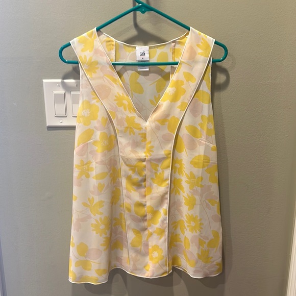 CAbi | Tops | Euc Cabi Sz M Cami Camisole Tank Light Flowy Sheer Yellow ...